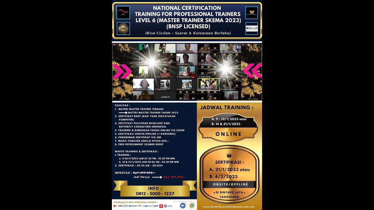 SESI 1 SKEMA TAHUN 2023 (NEW) - MASTER TRAINER (TOT LEVEL 6) BNSP ...