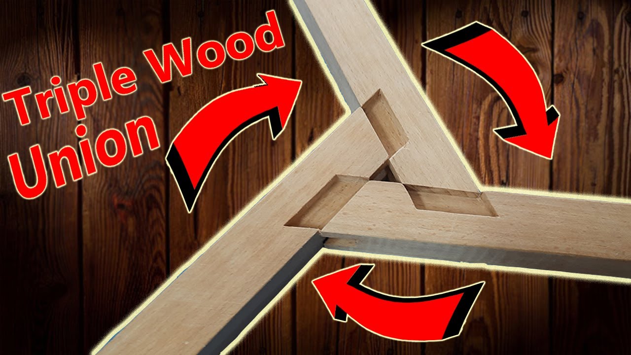 Union triple de madera / triple wood union - YouTube