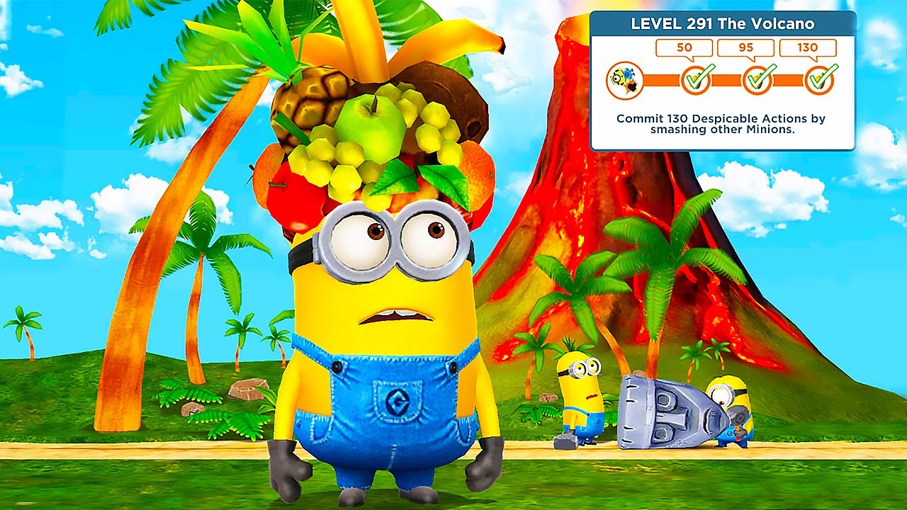 Vacationer Minion and Volcano Map in Lvl 291 ! Despicable Me Minion ...