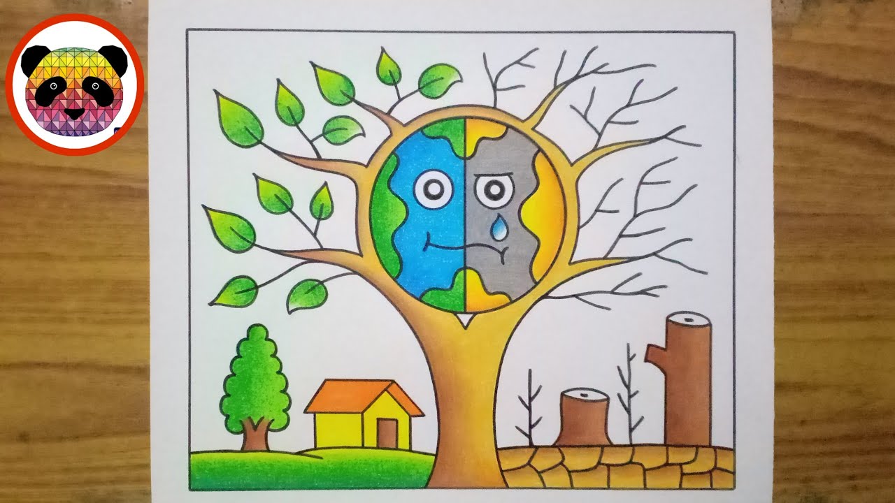 World Environment Day Drawing / World Environment Day Poster Drawing ...