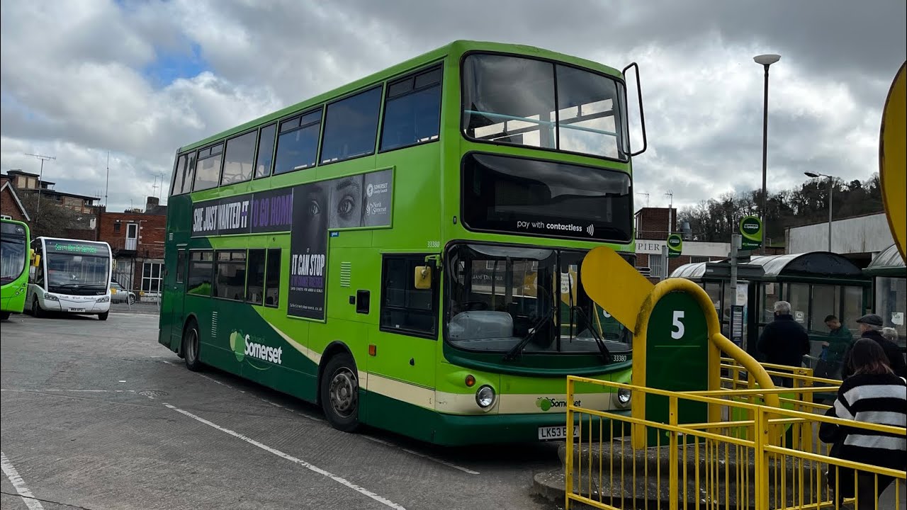 WITHDRAWN First Buses of Somerset 33380 LK53 EYZ TransBus Trident ALX ...