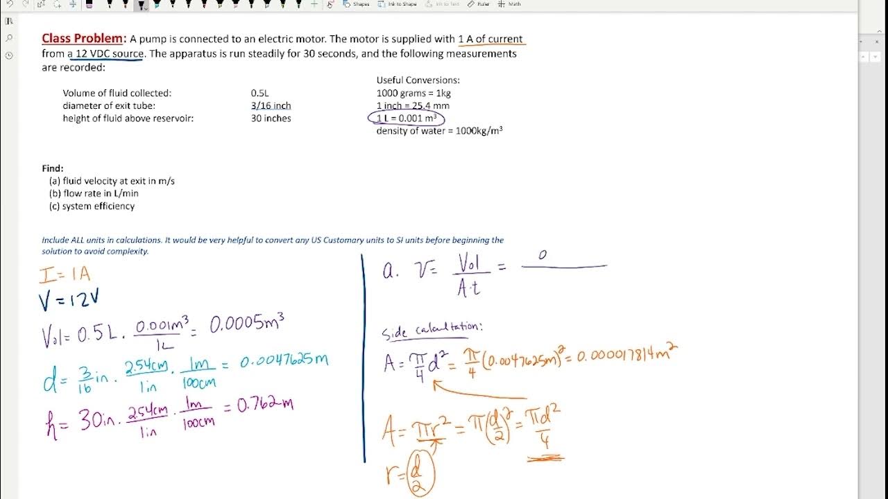 Pump Efficiency Problem - YouTube
