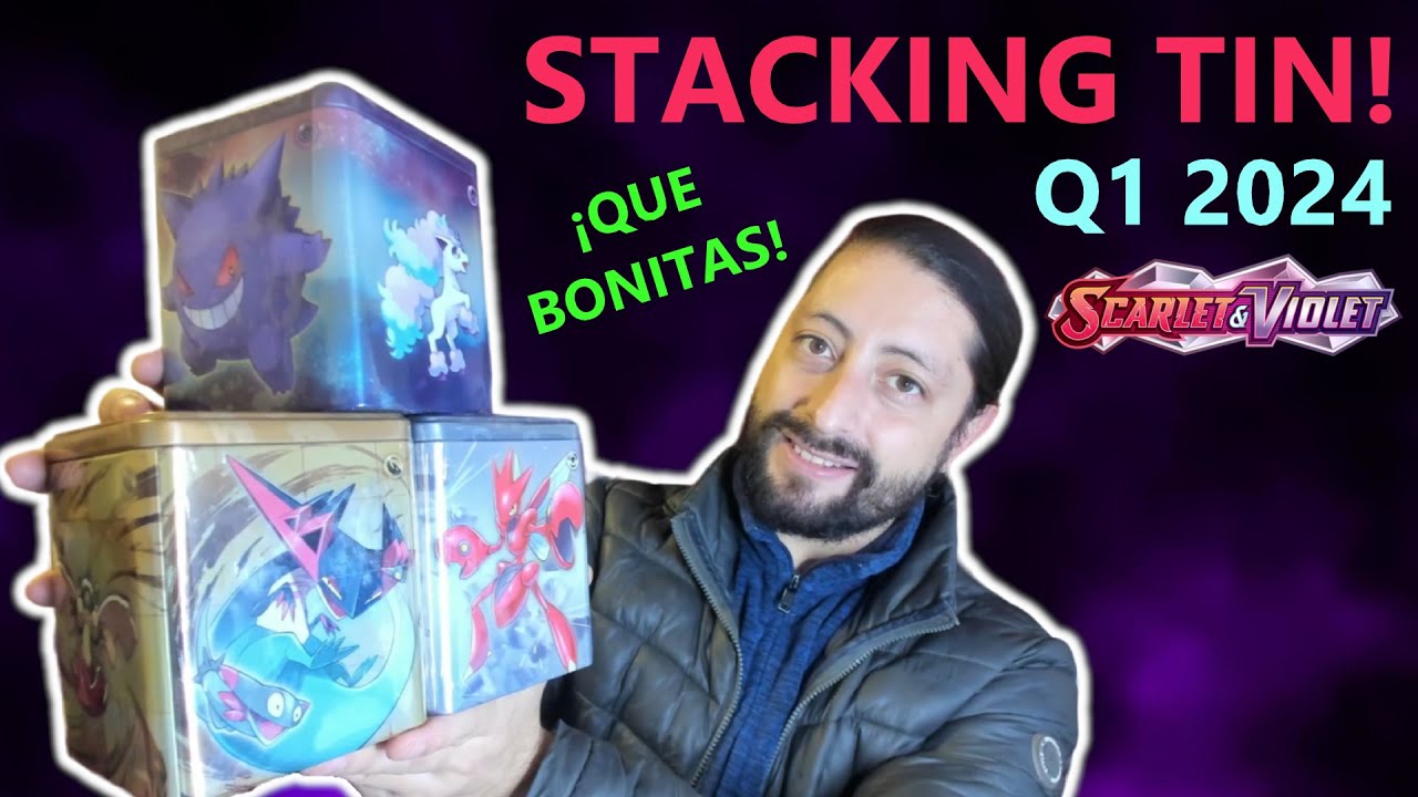 😁 Que Bonitas!! 😁 Stacking Tin Q1 2024 Pokemon TCG - YouTube