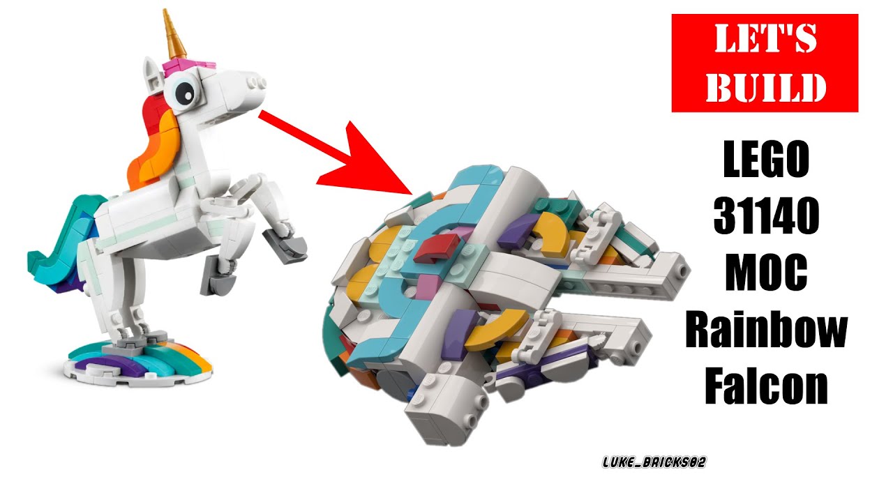 Let's build: LEGO 31140 MOC Rainbow Falcon - YouTube