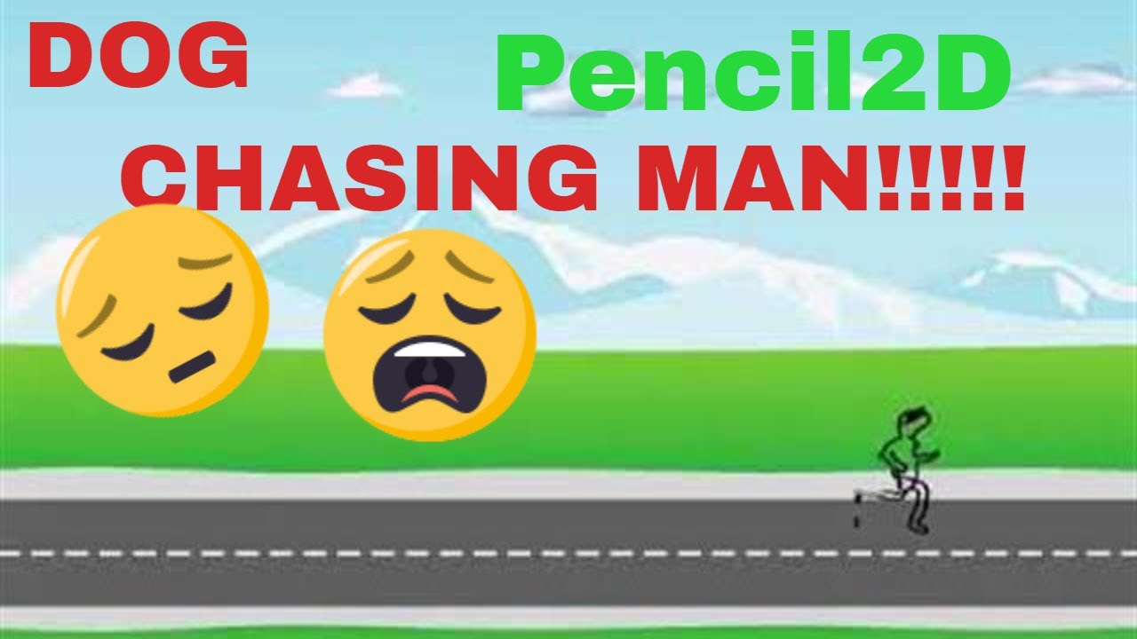 Dog Chase man animation made by PENCIL2D --- Pencil2D animations - YouTube