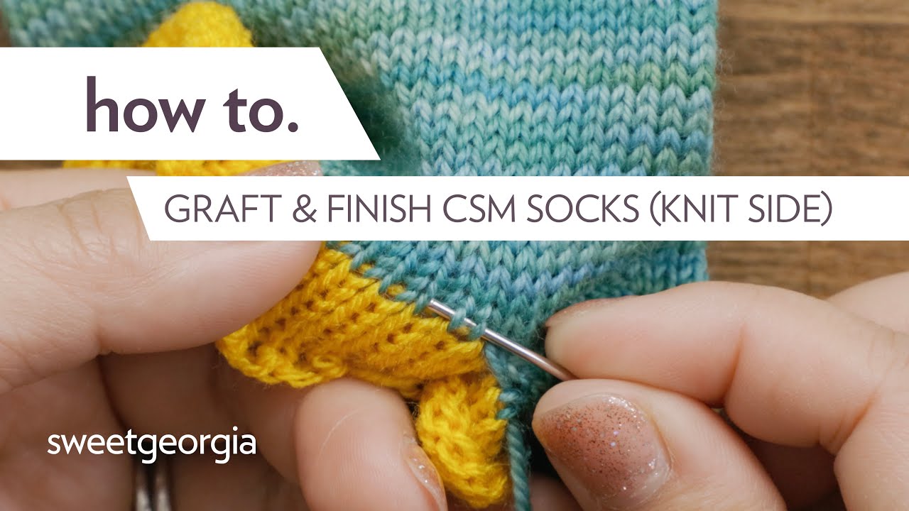 How to graft and finish CSM socks from the knit side // a quick and ...