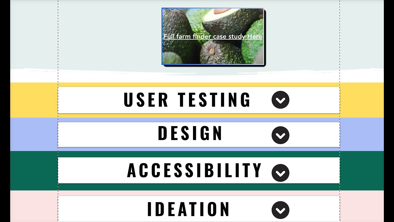 UX design portfolio. Creating collapsed sections in wix and JavaScript ...