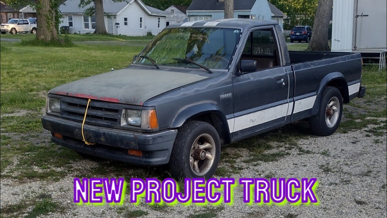 fresh start to build a bagged daily 1989 Mazda b2200 - YouTube