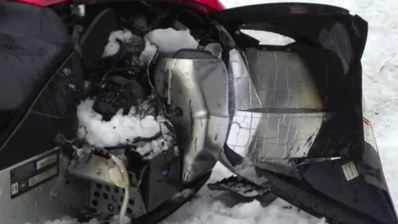 My Snowmobile Catches Fire - YouTube