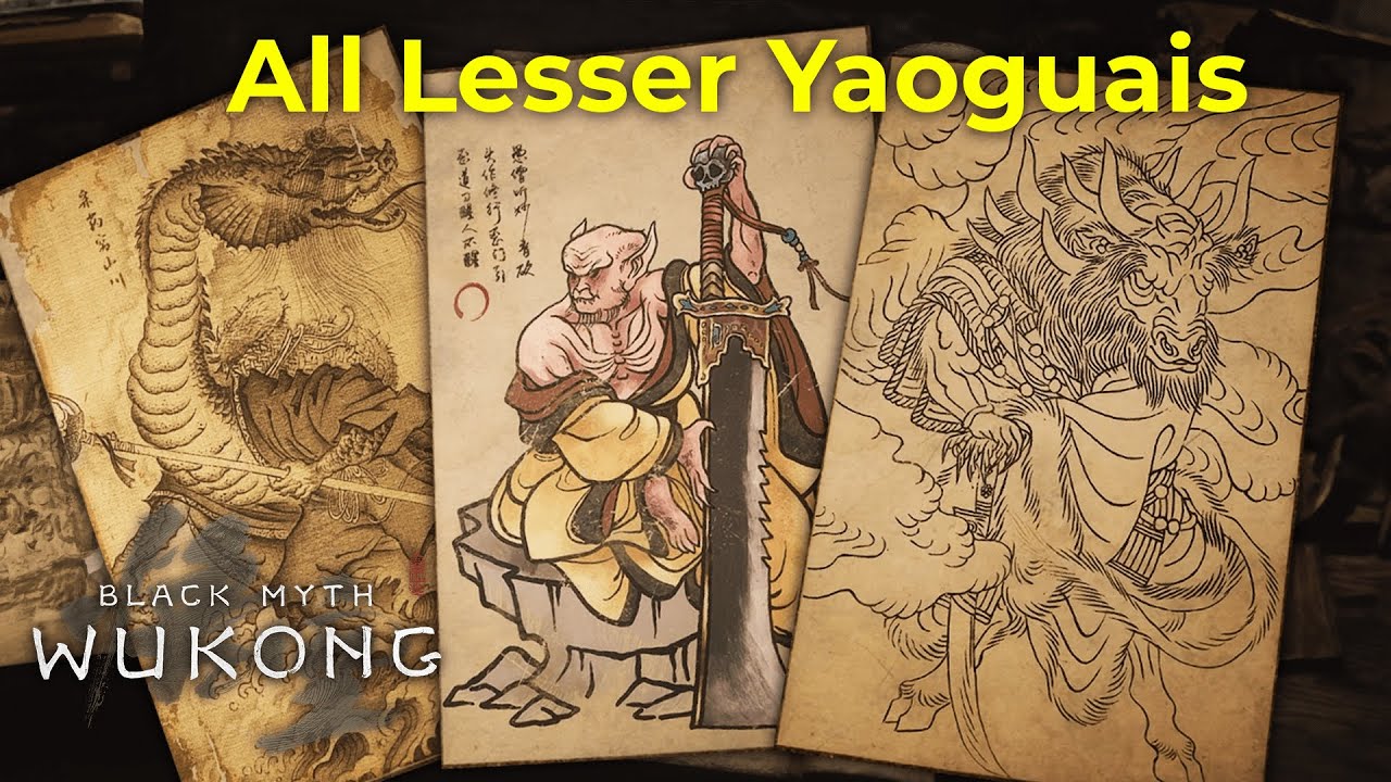 Black Myth: Wukong All Lesser Yaoguai Portraits in Journal. - YouTube