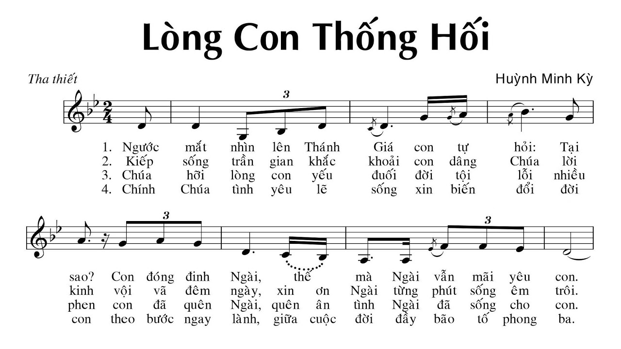 Lòng Con Thống Hối (Sáng Tác: Huỳnh Minh Kỳ) - Ca len di | Lyrics - YouTube