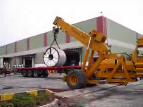 STEEL COIL HANDLING EQUIPMENT (Priya RTC3030) 30 TONNE CRANE - YouTube