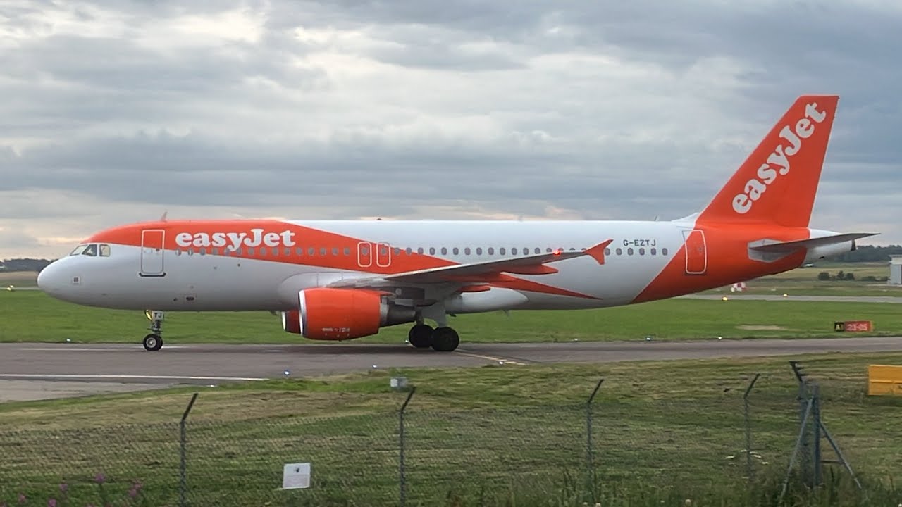EasyJet a320 G-EZTJ taxiing in at INV from LGW - YouTube