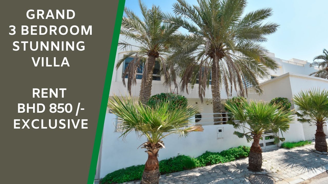 Garden & Pool Including Well Lit Villa in Saar For Rent , Bahrain - YouTube