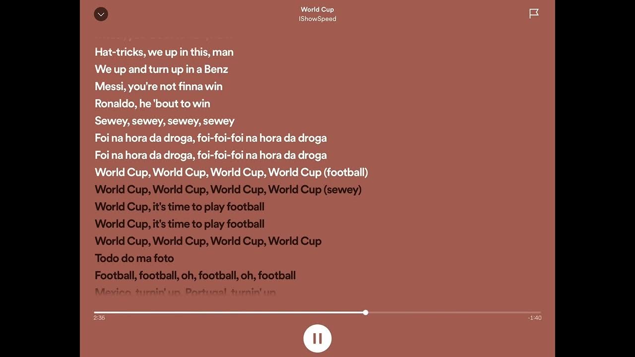 IShowSpeed-World Cup [Lyrics] - YouTube