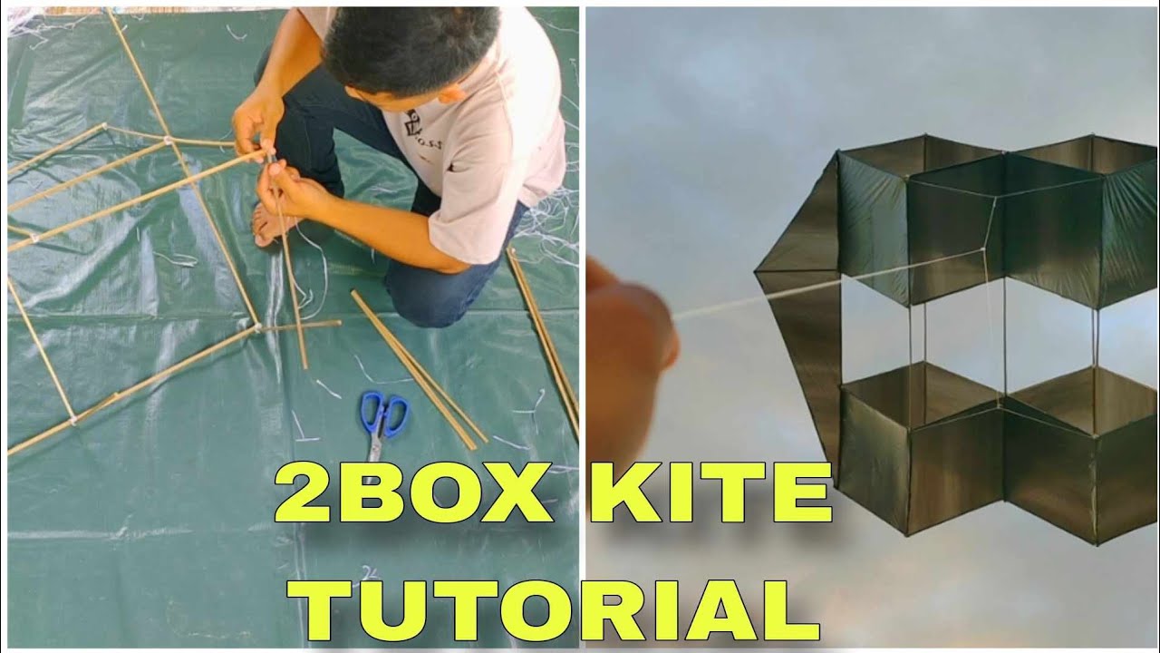 TUTORIAL DOUBLE BOX KITE WITH WINGED | 2BOX KITE NA SARANGGOLA - YouTube