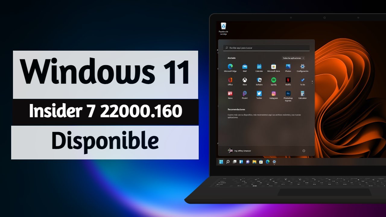 Windows 11 Insider 7 Build 22000.160 💥☄️ - YouTube