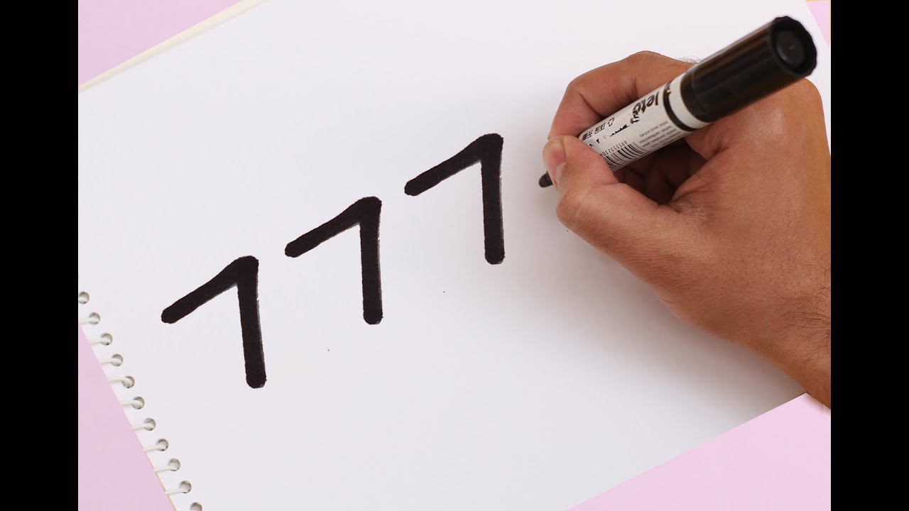 How to turn Number 777 into a Cartoon FISH ! Fun with Number Drawing ...