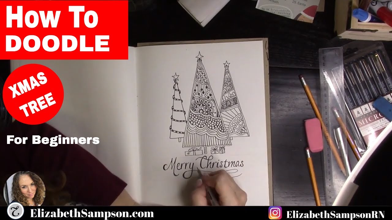 How To: Doodle A Christmas Tree Tutorial - YouTube