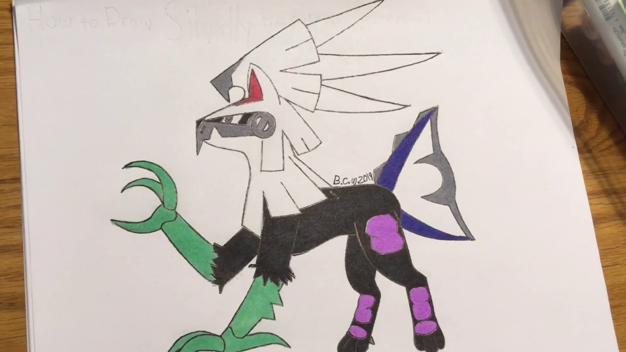 DRAWING TUTORIAL 1: HOW TO DRAW SILVALLY FROM POKÉMON - YouTube