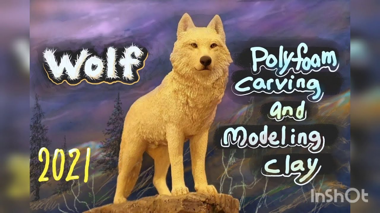 #wolf#sculpture#modeling clay#art - YouTube