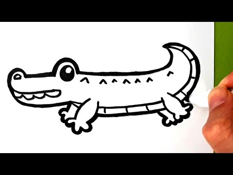 Çok Kolay Timsah Çizimi🐊Nasıl Çizilir Timsah-Kolay Çizimler-Çiz ve Boya Timsah-Nasıl Çizilir!!!