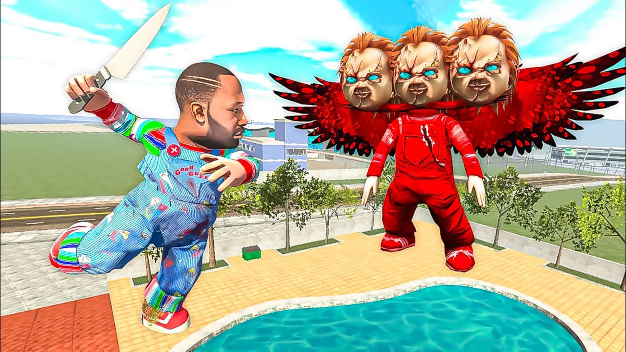 Franklin Vs Giant Chucky Killer Doll - INDIAN BIKE DRIVING 3D - 2 - YouTube