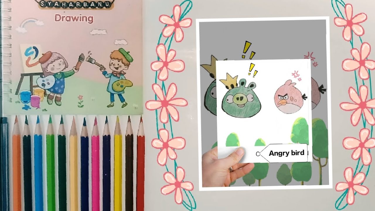 easy way to draw bad piggies and angry birds |gambar babi hijau jahat ...