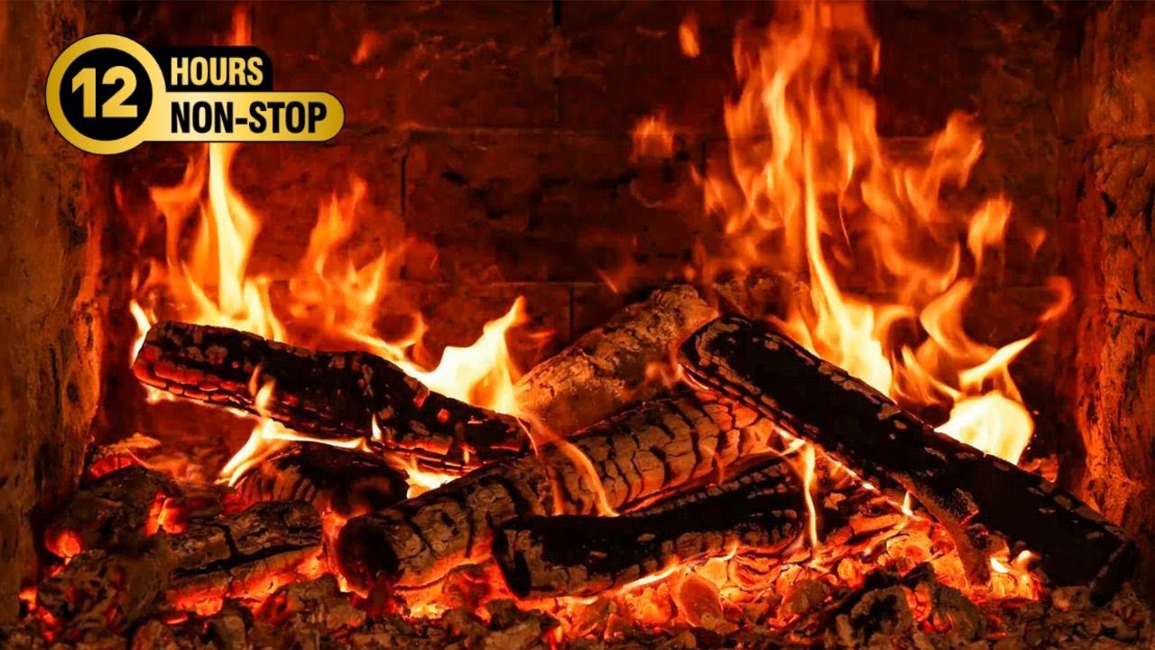 Burning Flames Ultra HD 4K 🔥 Fireside Tranquility: Ambient Crackling ...