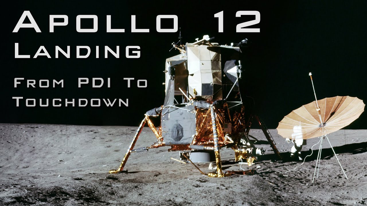 Apollo 12 landing from PDI to Touchdown - YouTube