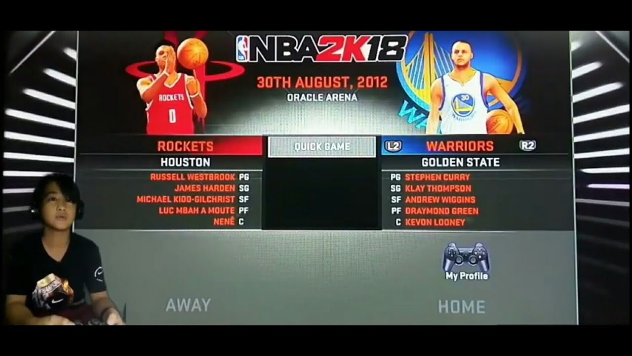 NBA 2k18 PS3/ rockets vs warriors/ full game - YouTube