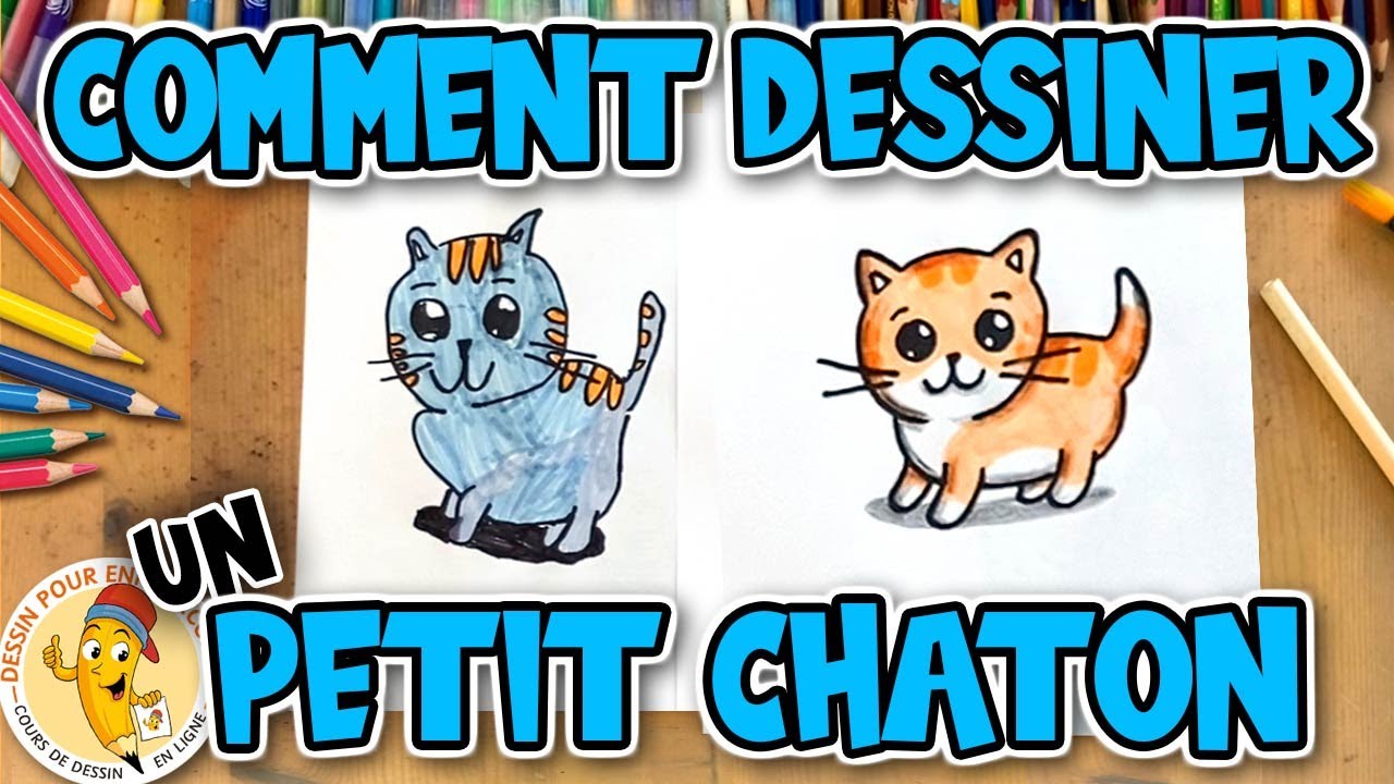 Comment dessiner un CHATON très simple - YouTube