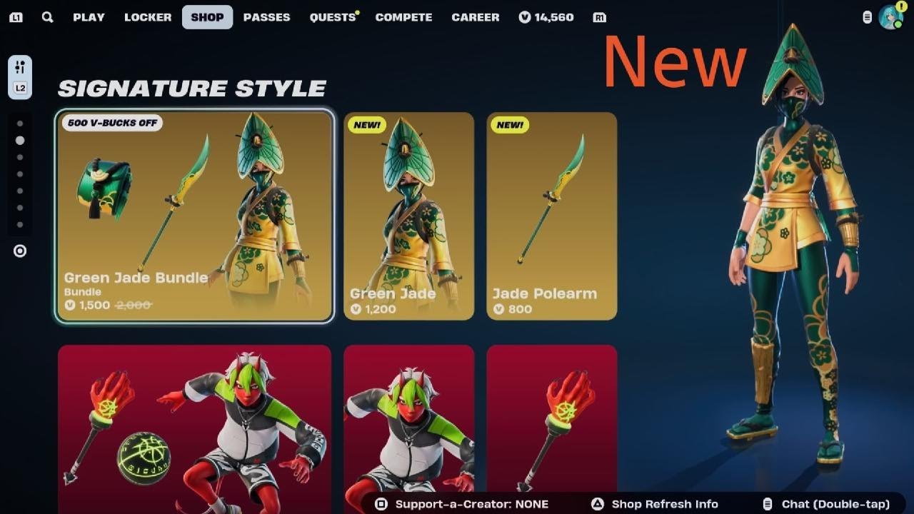 Fortnite NEW GREEN JADE SKIN/BUNDLE!! Item Shop January 15TH 2025 - YouTube