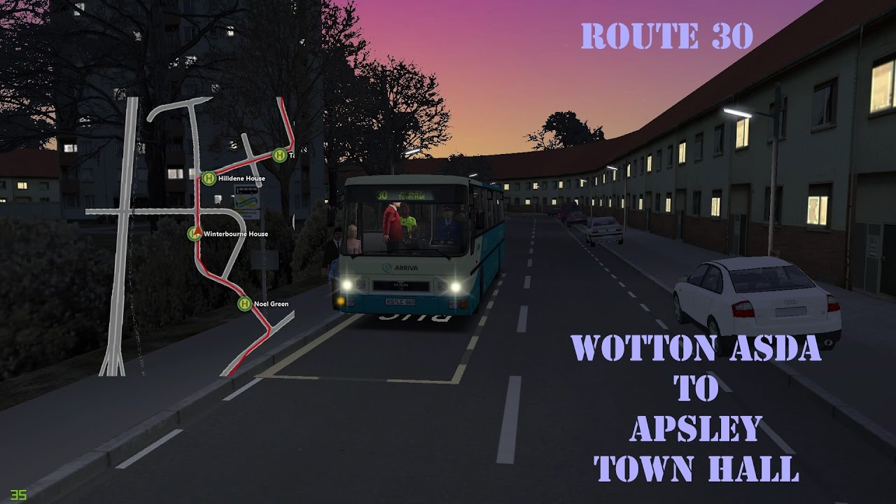 Omsi 2 Bowdenham V4- 30 Wotton Asda to Apsley Town Hall (MAN UL 312 ...
