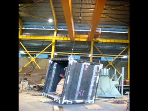 Drop Test for Cargo Container - YouTube