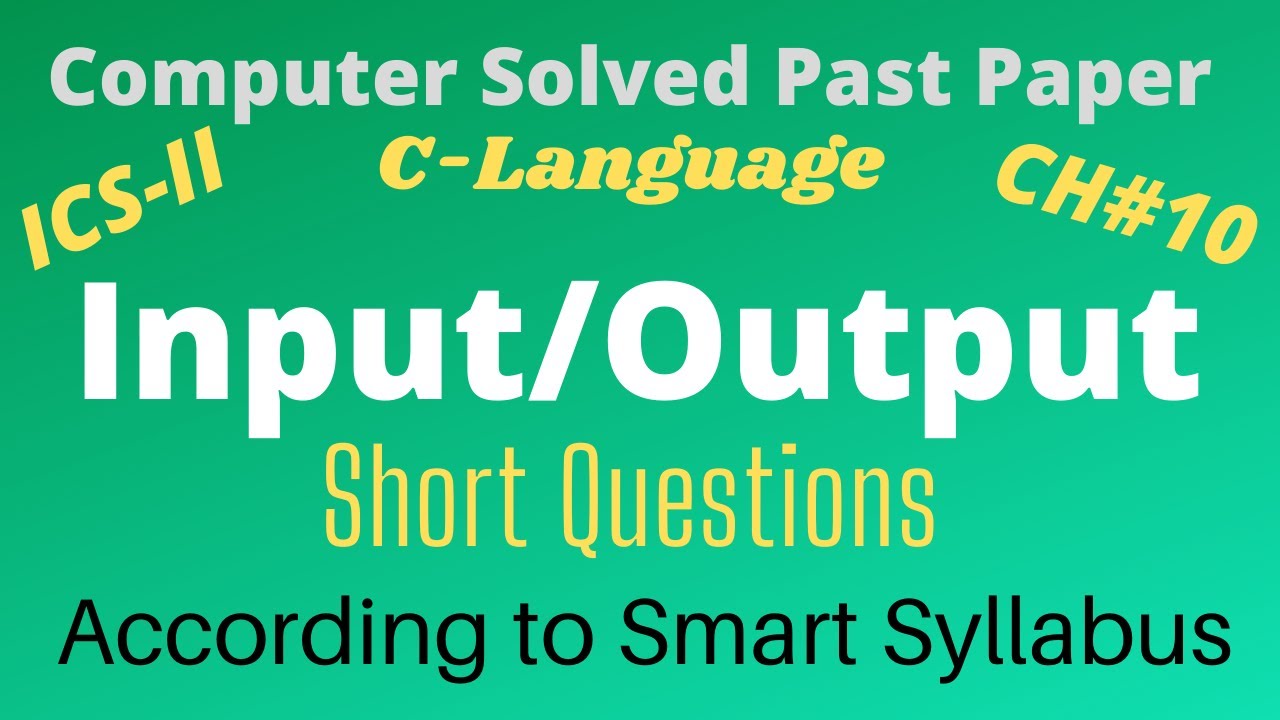Computer Solved Past Papers for 2nd Year 2021| Chapter 10| Important ...