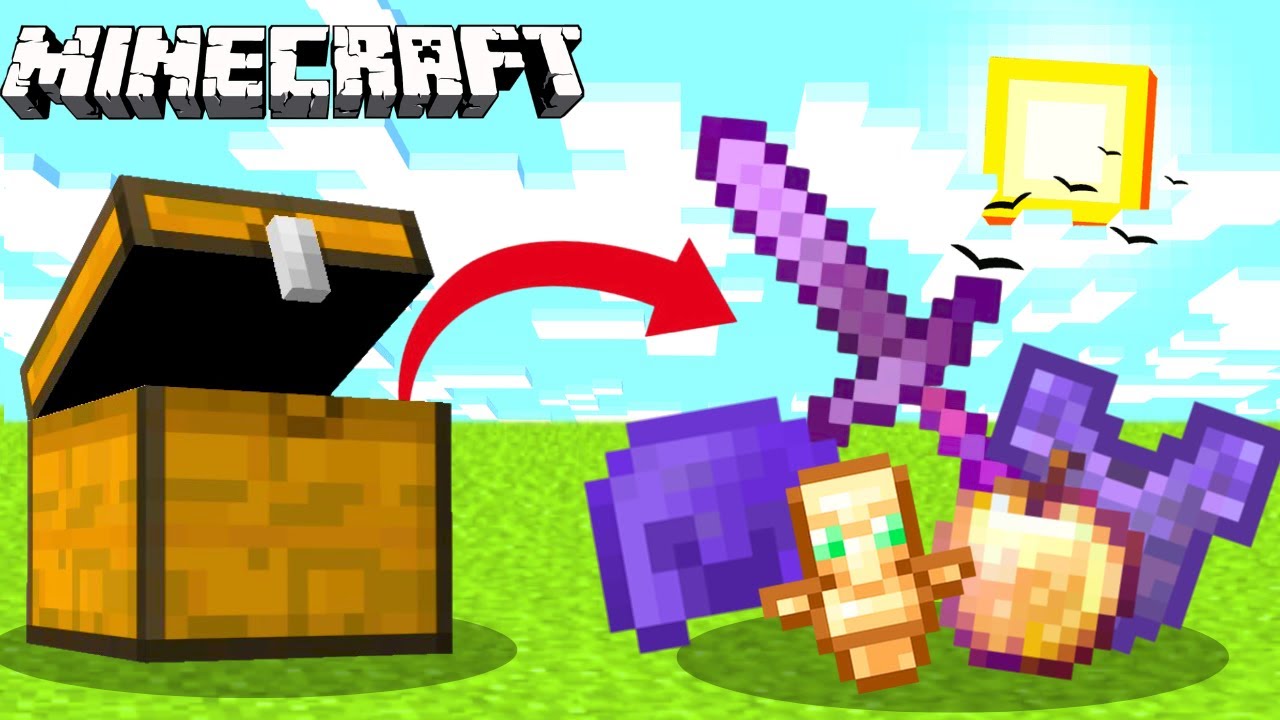 Minecraft,But Chest Give You Super Op Loot... - YouTube