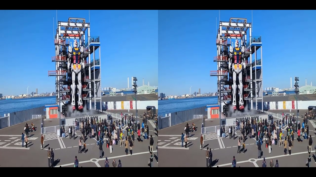 Spatial Video - Gundam Yokohama Factory Landscape - YouTube