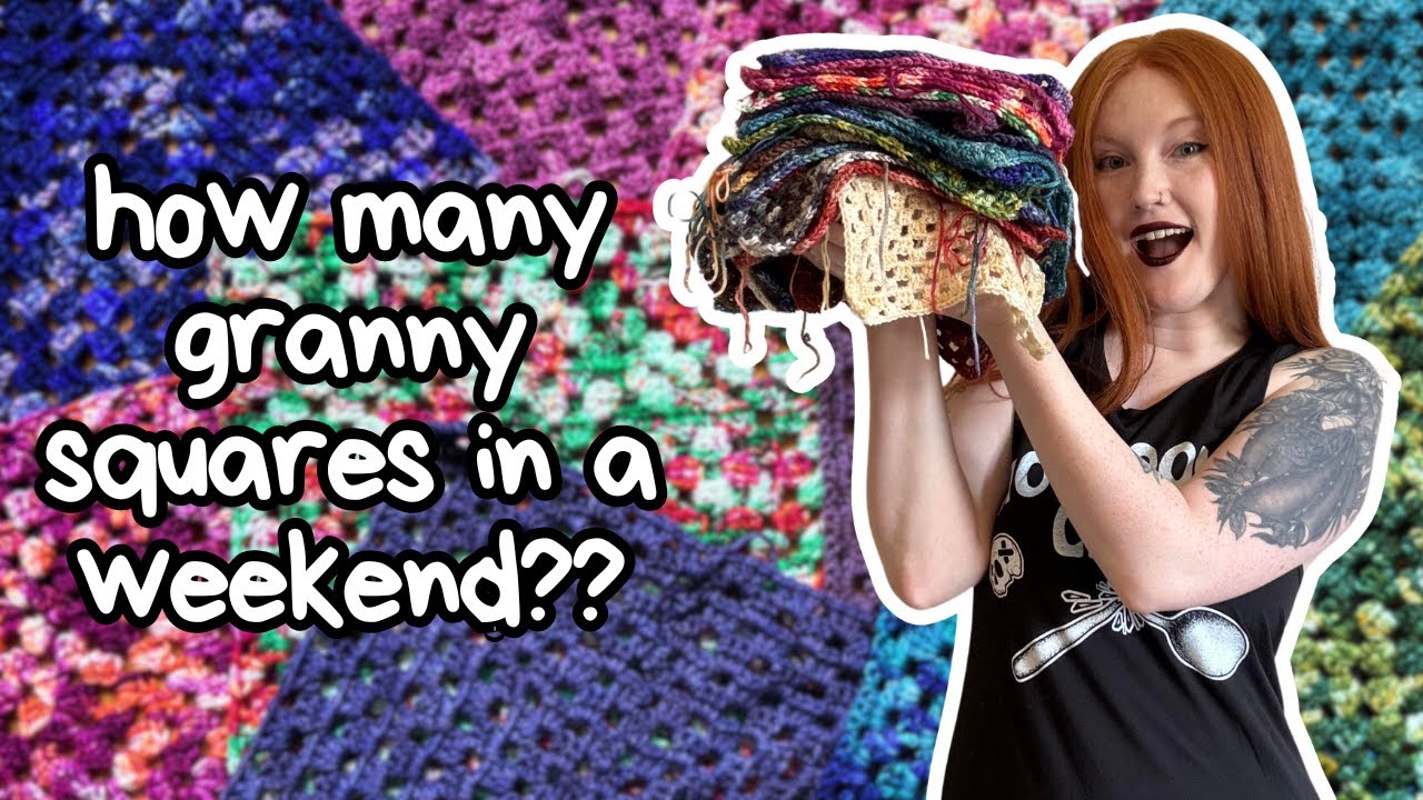 how many granny squares can I make this weekend?? - YouTube