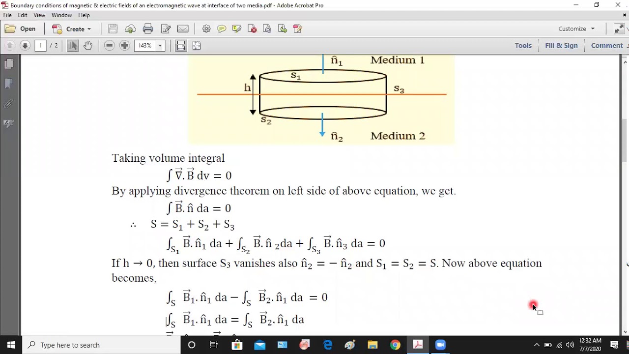 Boundary conditions of magnetic & electric fields of electromagnetic ...