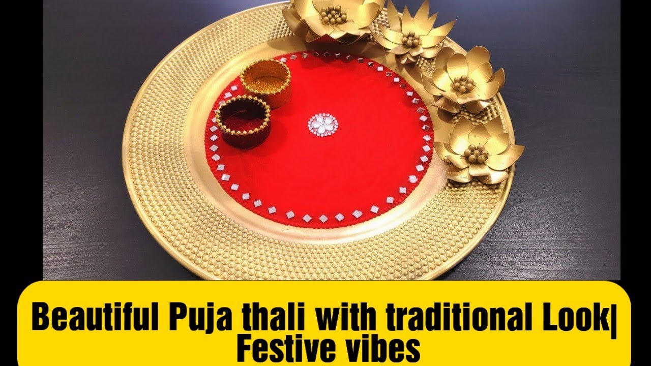 Diwali Pooja Thali diy | Puja thali decoration #dipawali - YouTube