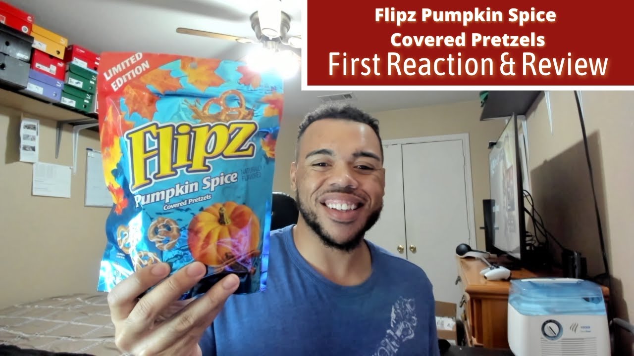 Flipz Pumpkin Spice Covered Pretzels | First Reaction and Review - YouTube