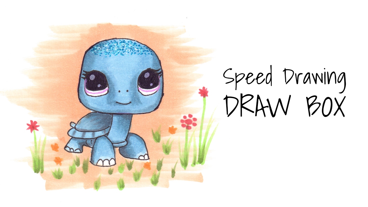 Drawing and Colouring - How to Draw LPS Dazzly Blueshell - New Rare LPS ...