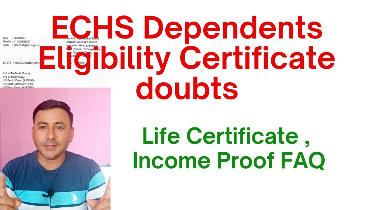 ECHS Dependent Eligibility Certificate Doubts / FAQ echs - YouTube