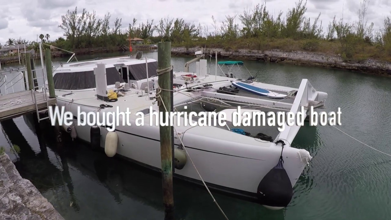 WE BOUGHT A HURRICANE DAMAGED BOAT!! - YouTube