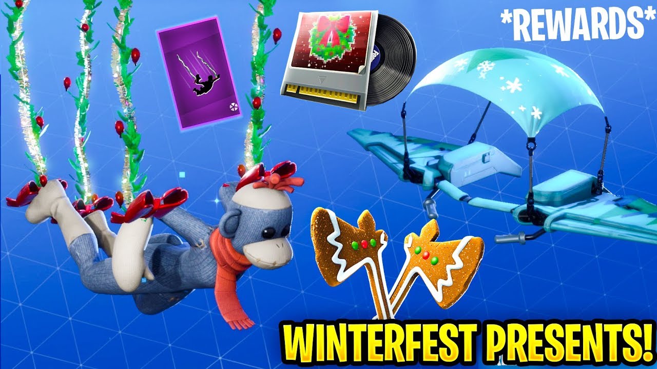*NEW* Fortnite WINTERFEST PRESENTS! (*FREE* Merry Chipmas, New Year ...