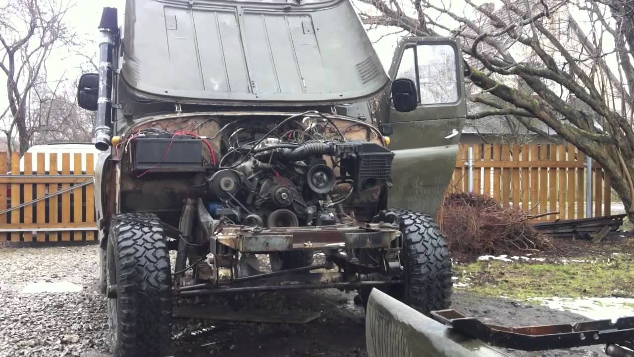 Uaz with ford V6 cologne engine 2.8l - YouTube