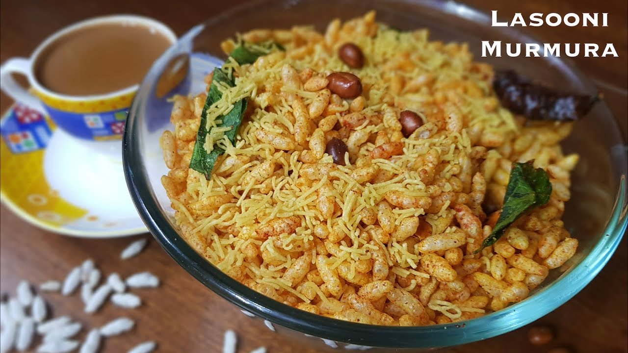Lasooni Murmura | Garlic Flavoured Spicy Murmura Namkeen | लसुनी ...
