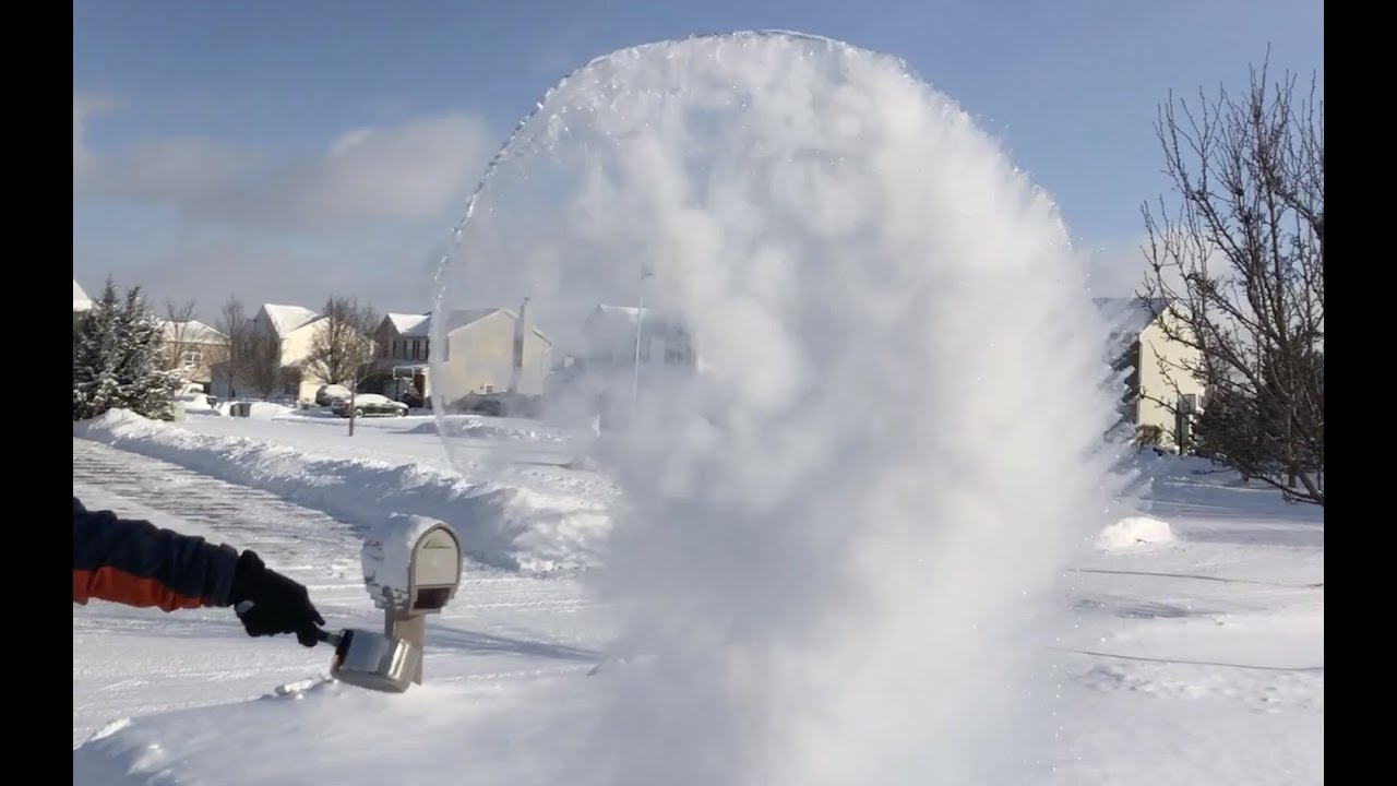 Boiling Water Freezing - MID AIR -SUB ZERO TEMPS - YouTube