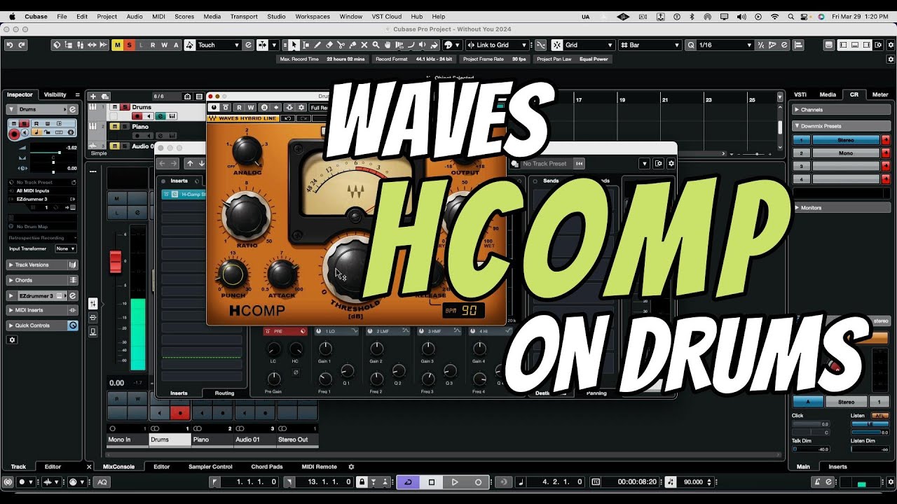 Crafting Punchy Drum Sounds with Waves H-Comp - YouTube